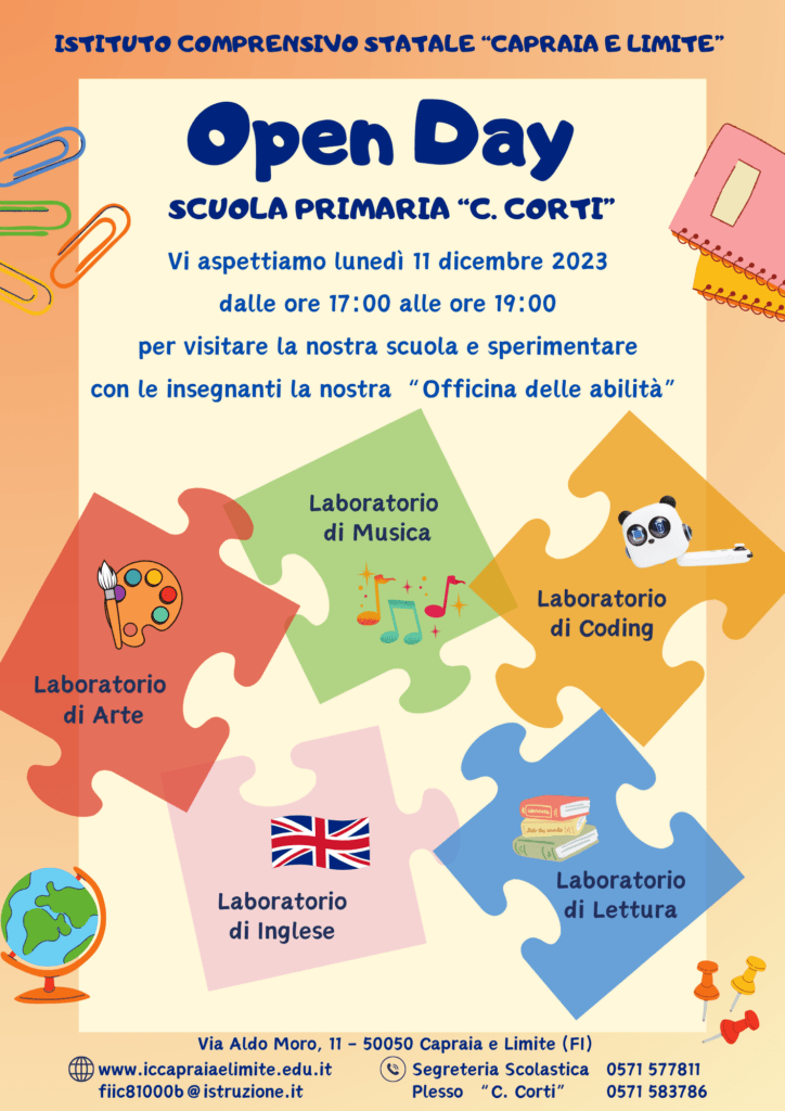 Attività di Open Day della Scuola Primaria – a. s. 2023/2024 – ISTITUTO ...